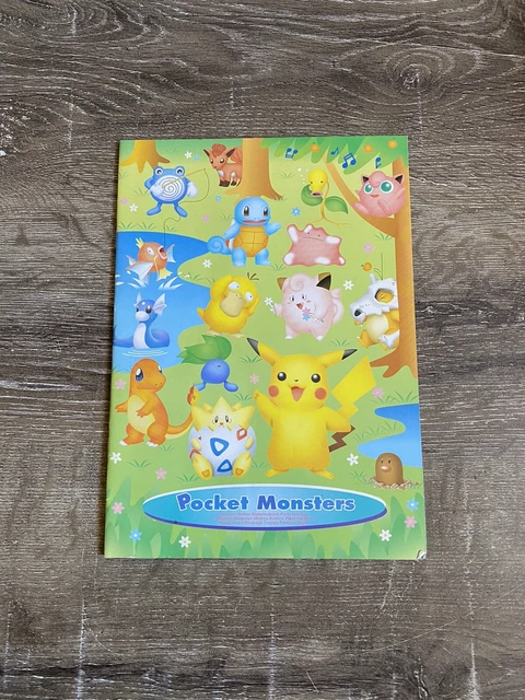 RARE POCKET MONSTERS Notebook Journal with Empty Pages Vintage Pokémon ...