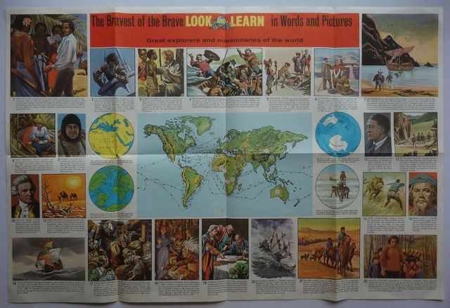 LOOK AND LEARN magazine Free Gift Poster c1960s VF £2.20 - PicClick UK