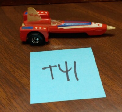 VINTAGE HOT WHEELS Die Cast 1979 Evil Knievel Rocket Car - Red White ...