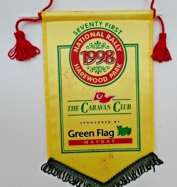 VINTAGE CARAVAN CLUB National Rally Official Pennant, 1998 Harewood ...