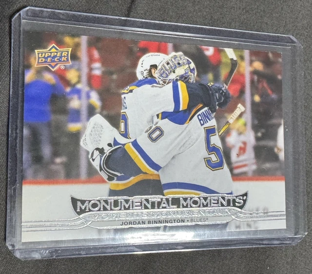 2025-26 UD TIM Hortons Jordan Binnington #13 Monumental Moments! BLUES ...