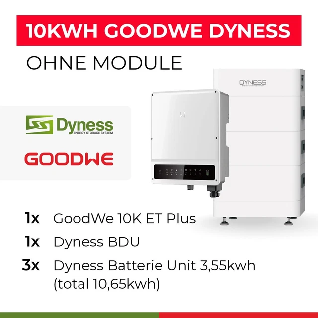 BATTERY STORAGE + Inverter Set 10 kW GoodWe GW10K-ET PLUS + Dyness T10 ...