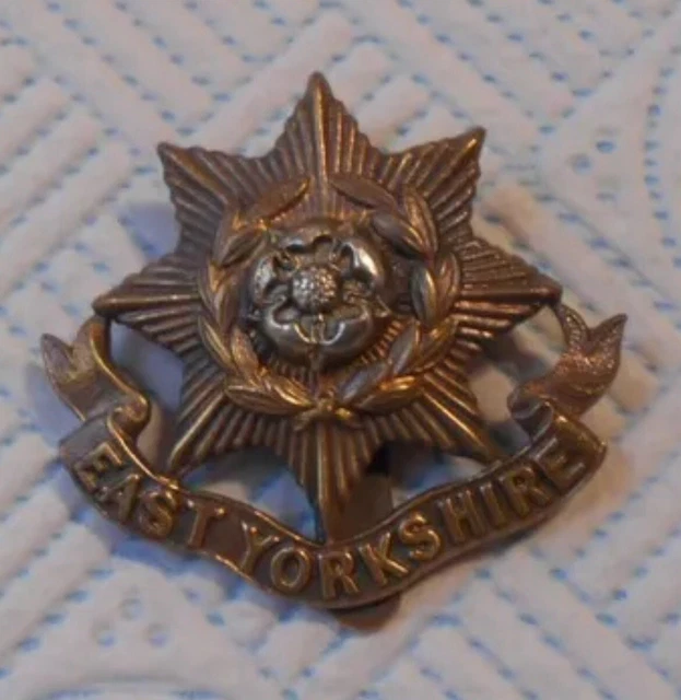 WW1 WW2 EAST Yorkshire Regiment Cap Badge - Maker Mark Gaunt £8.95 ...