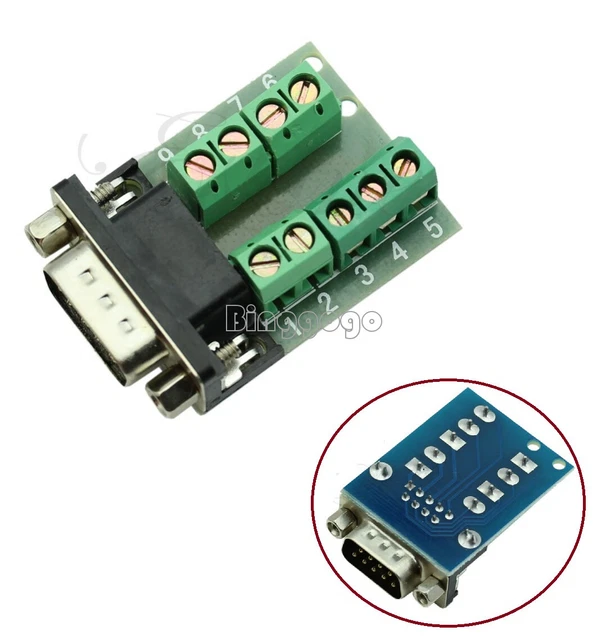 DB9 MALE ADAPTER signals Terminal module RS232 Serial to Terminal DB9 ...
