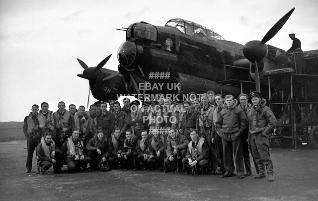 1942 LANCASTER BOMBER Crew Foto Zweiter Weltkrieg 2. Ww2 Luftfahrt Raf ...