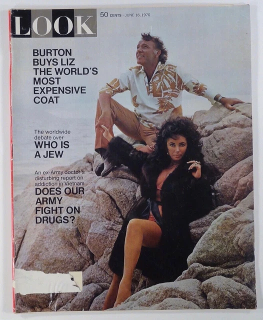 1970 JUN 16 LOOK MAGAZINE Liz Taylor RICHARD BURTON Vietnam drug abuse ...