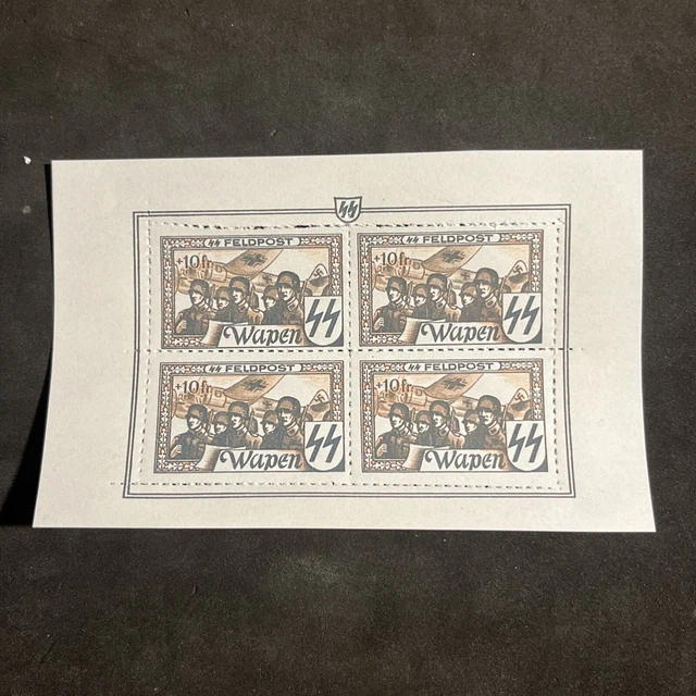 WW2 WWII GERMAN Third Reich NSDAP Nazi WAFFEN WAPEN SS Feldpost stamp ...