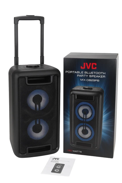 JVC PORTABLE WIRELESS Bluetooth Party Karaoke Speaker Light-Up Deep ...
