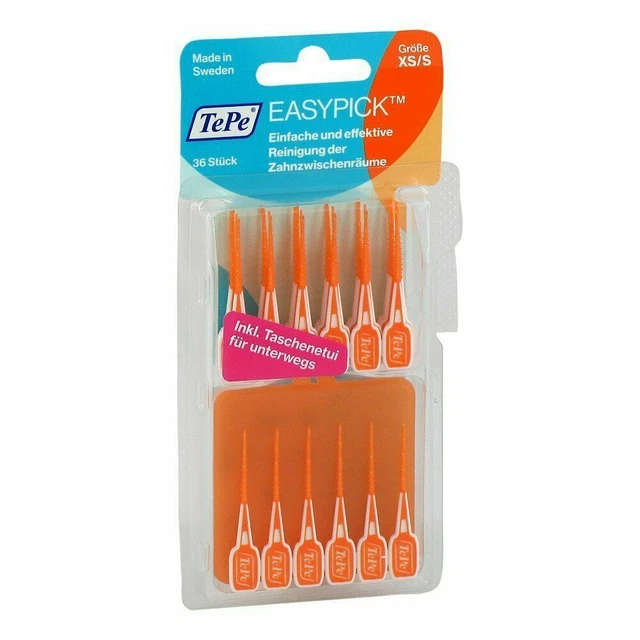 TEPE EASY PICK Interdental Brush, Orange, Size: XS/S , Pack of 1 x 36 £ ...