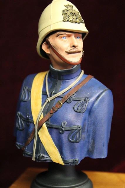 PRO-PAINTED BUST OF British Officer Anglo Zulu Wars 1879, 250 mm scale ...