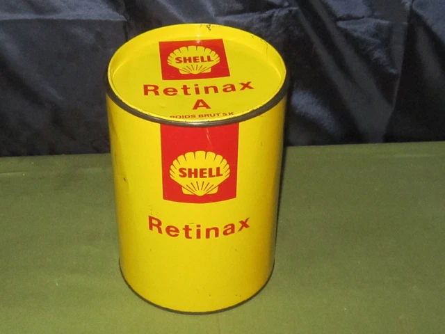 GROS POT DE graisse SHELL RETINAX 5 KILOS, bidon huile ancien, hauteur ...