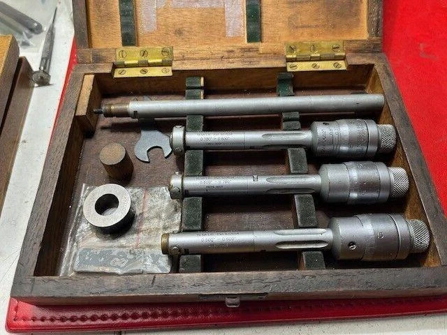 GKN SHARDLOW TESA 0.5 to 0.8" Set of Internal Bore Micrometers ...