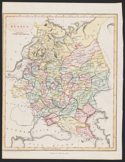 RUSSIA RUSSLAND RUSSIE map Karte carte Becker engraving Kupferstich 1840 EUR 23,99 - PicClick DE