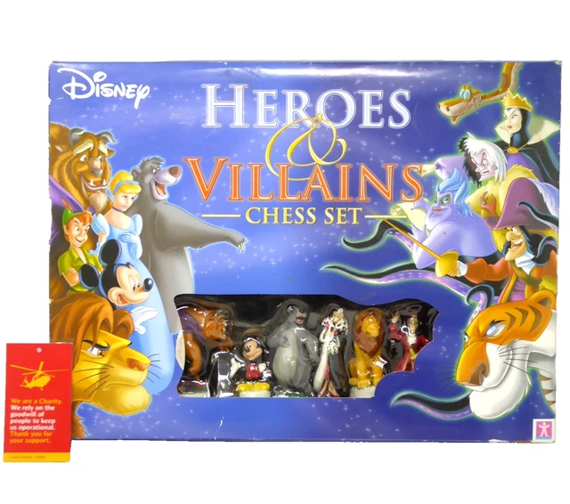 DISNEY HEROES AND Villains Chess Set Vintage Character Games BP15 £9.99 - PicClick UK