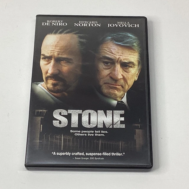 STONE DVD 2010 Drama Robert De Niro Edward Norton Milla Jovovich $5.00 ...