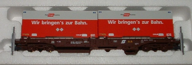 ROCO 66986 TASCHENWAGEN Sdgkkms ÖBB 451 0 041-4 +2x Brücke Rail-C. H0 ...