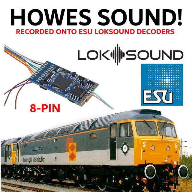 ESU 58410 V5 Sound Decoder with Speaker 8 Pin HOWES SOUND PRE LOADED ...