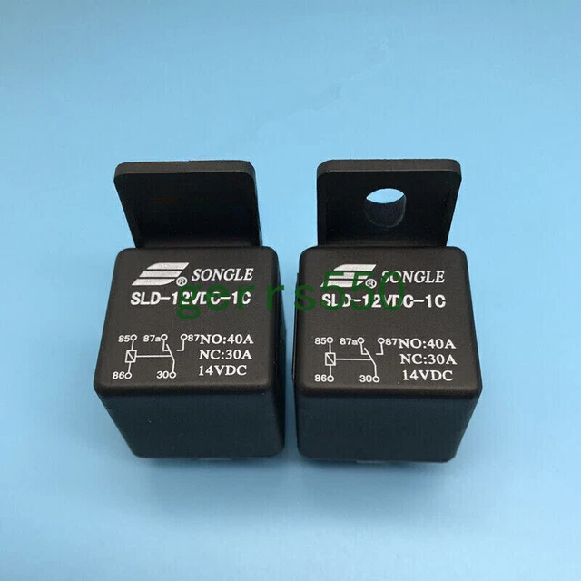 2PC NEW SONGLE car relay SLD-12VDC-1C SONGLE 5 feet 30A with plastic ...