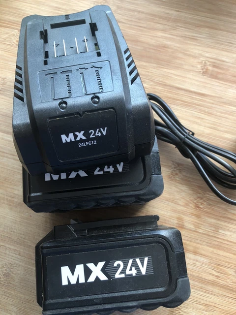 2 LAWNMASTER MX 24V 4.0AH Lithium Batteries and 1 Charger £27.00 ...
