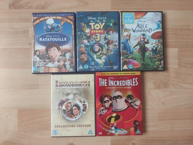 5XDVDS TOY STORY 3 Alice in Wonderland Incredibles Ratatouille ...