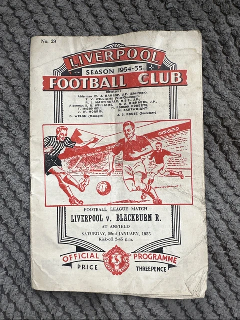 LIVERPOOL FC PROGRAM 1955 £10.00 - PicClick UK