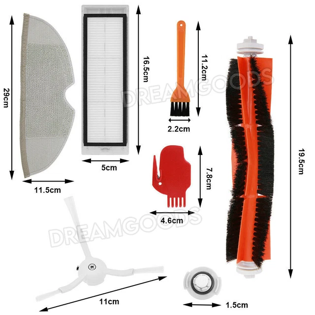 HEPA FILTER SIDE Brush For Xiaomi Mi Robot S50 S51 S6 S5 Vacuum Cleaner ...
