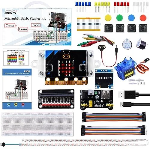 GEEEKPI MICROBIT BASIC Starter Kit BBC Micro:Bit V2.2 Board DIY ...