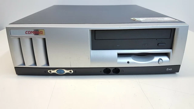 RARE COMPAQ EVO D5pS SFF + Celeron 1000 + 512MB + 20GB Windows 98SE ...