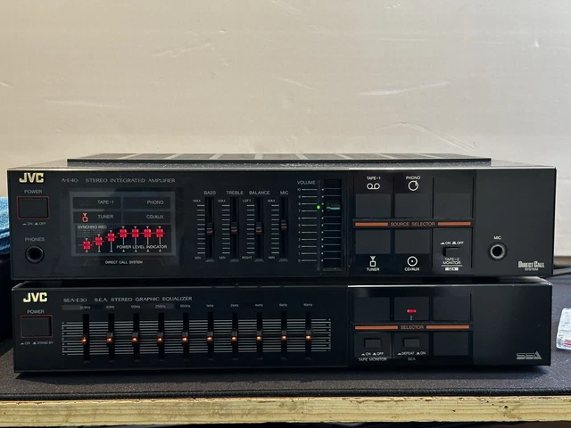 JVC A-E30 STEREO Integrated Amplifier & SEA-E30 Stereo Graphic ...