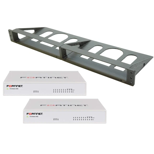 DOUBLE 19& RACK Mount 1U for Fortinet Fortigate 40F, 60F/60E/80E/61E ...