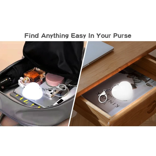 HEART PATTERN TOUCH Sensing Light Portable Handbag Light LED Creative ...