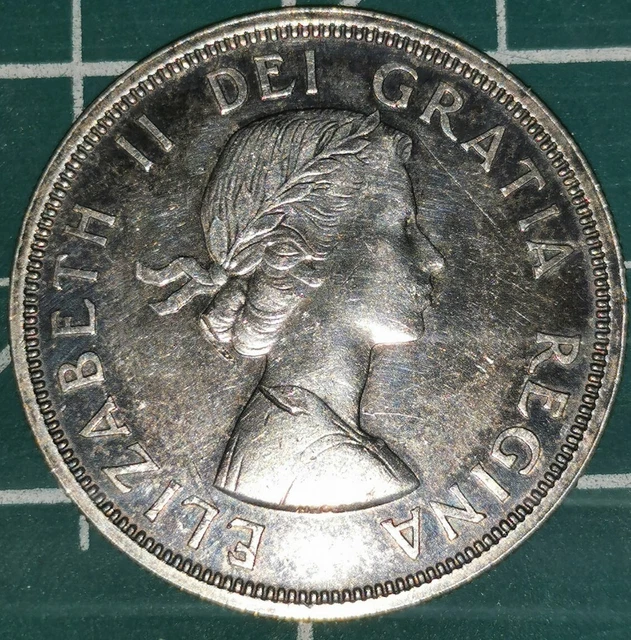 1964 CANADIAN 1 Dollar Coin Silver Queen Elizabeth II No Reserve $19.50 ...