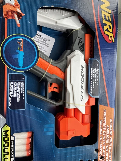 NERF 4-SHOT BLASTER Elite Stockshot Blaster Modulus Toy age 8+ £13.13 ...