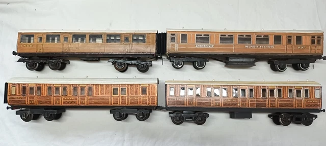 O GAUGE SCRATCHBUILT 4x LNER Corridor Coach Teak Livery (Leeds Paper ...