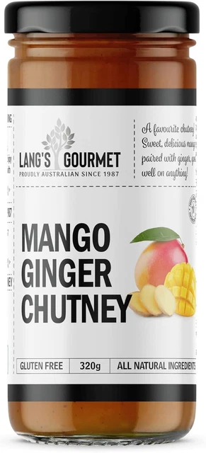 LANGS GOURMET MANGO Ginger Chutney 300 G $14.59 - PicClick AU