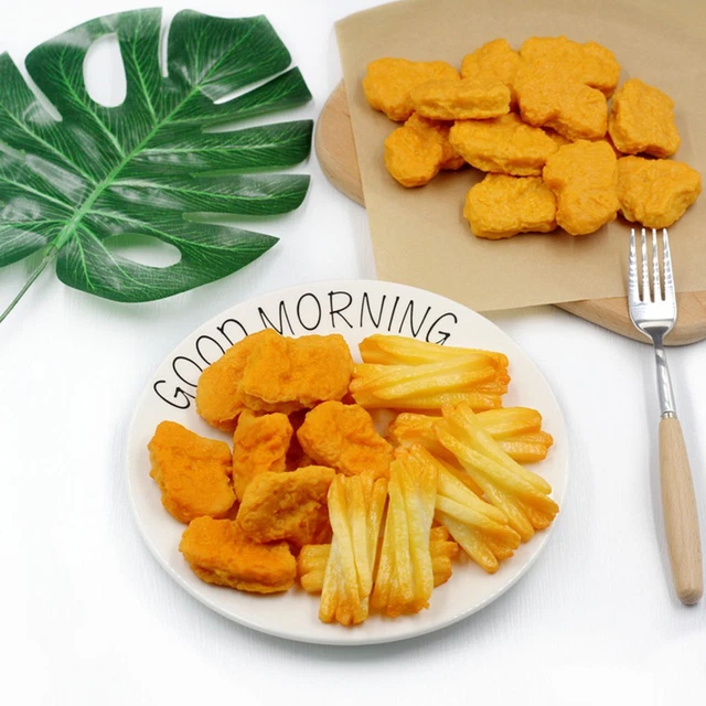 6PCS ARTIFICIAL FRIED Chicken Model Fake French Fries Artificial Food ...