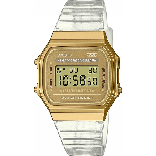 54918 CASIO MOD. VINTAGE COLLECTION - TRANSPARENT BAND - Gold EUR 75,99 ...