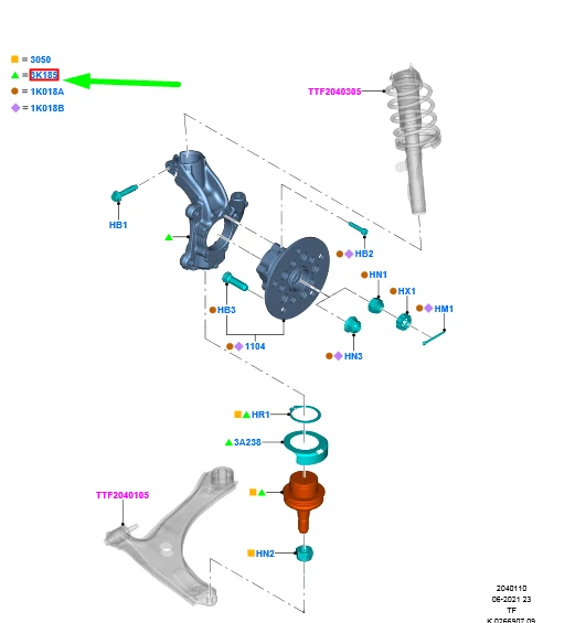 FORD TRANSIT CUSTOM MK1 Front Right Wheel Knuckle 2207747 NEW GENUINE £ ...