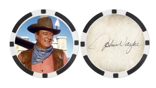 JOHN WAYNE / Legendary Actor - Poker Chip - Golf Ball Marker ***Signed ...