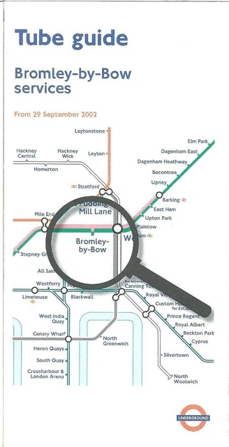 LONDON UNDERGROUND TUBE Map & Guide - Bromley-by-Bow 29 Sep 2002 ...