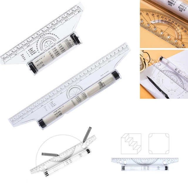 FOR STUDENTS ROLLING Parallel Ruler Drawing Measure Rolling Parallel ...