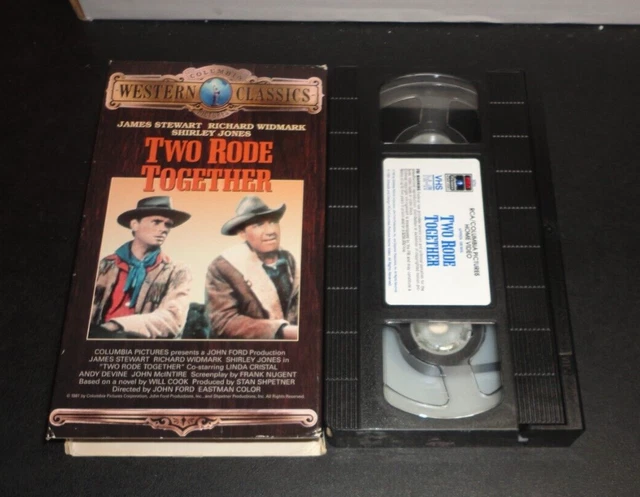 TWO RODE TOGETHER (VHS, 1961) James Stewart John Ford Rare Western HTF ...