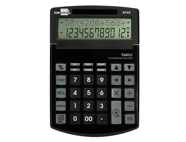 LIDERPAPEL DESKTOP CALCULATOR XF40 12 Digits Two Lines Solar and ...