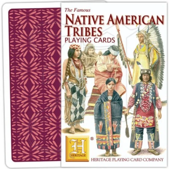 HERITAGE NATIVE AMERICAN Tribes playing cards Americans History US ...