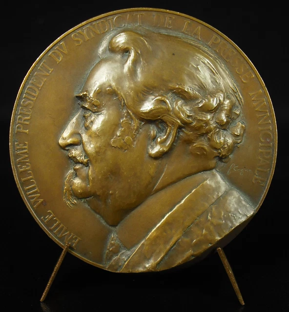 MEDAL EMILE WILLEM Pdt Syndicate de La Prsse Municipal Georges Villain ...