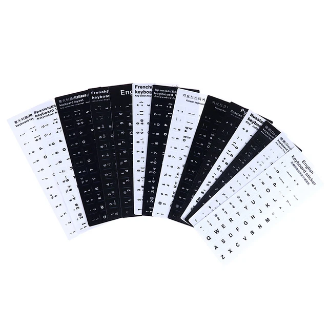 KEYBOARD STICKERS ALPHABET Keyboard Language Layout Stickers For ...