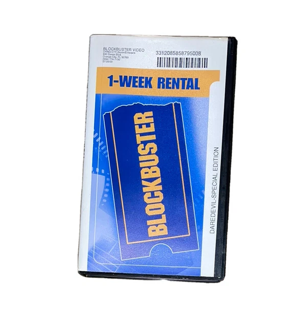 BLOCKBUSTER VIDEO VHS Empty Clamshell case with Logo Daredevil- Special ...