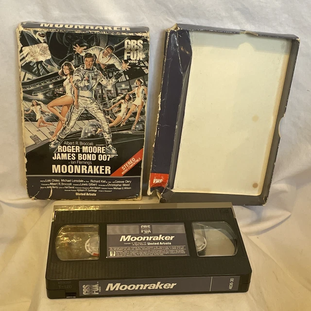 MOONRAKER (VHS 1983) HTF CBS/Fox Drawer Big Box 1979 Roger Moore James ...