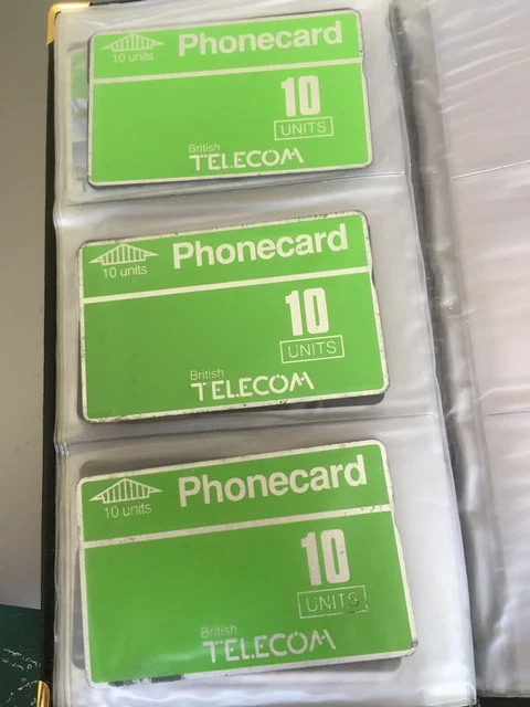 BRITISH TELECOM [& OTHERS] OFFICIAL PHONE CARDS ON PAGE FROM COLLECTION ...