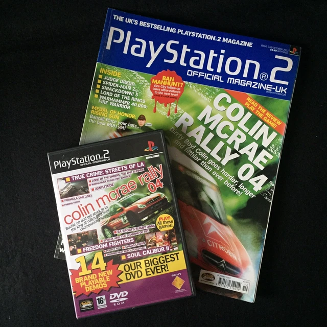 PLAYSTATION 2 MAGAZINE #38 October 2003 Demo Disc DVD Colin McRae Rally ...